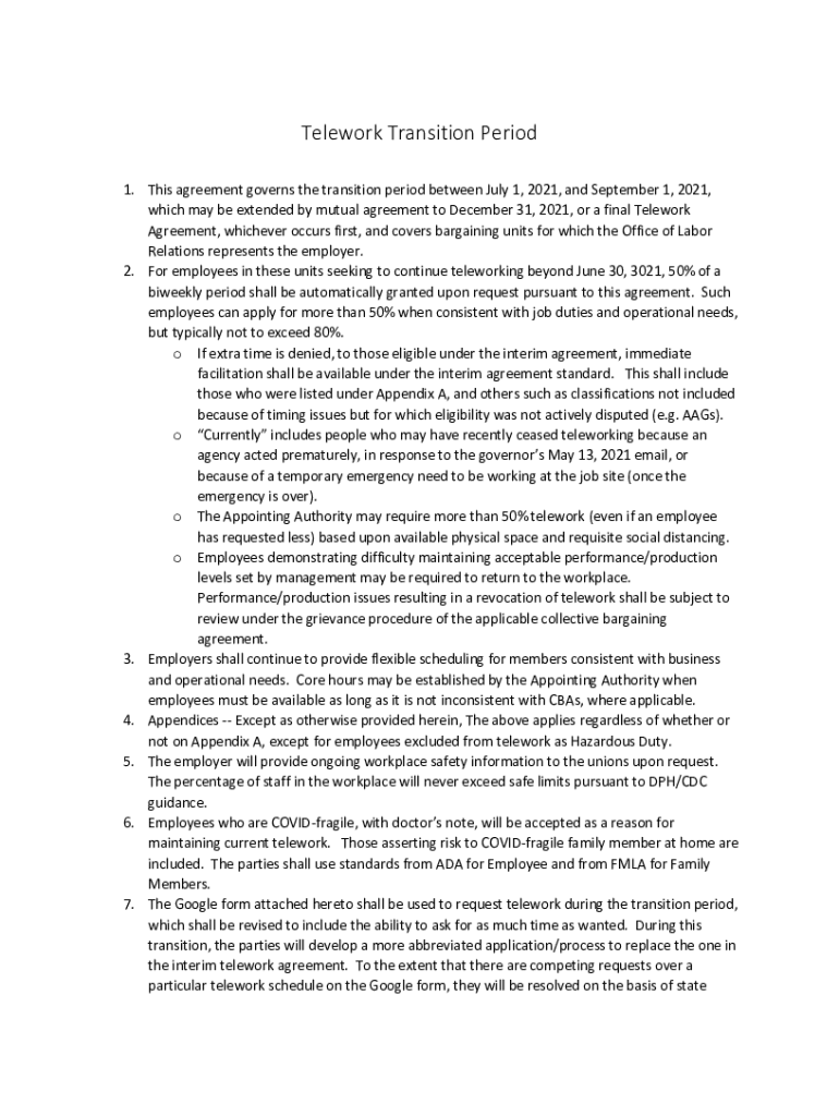 Fillable Online Telework - U.S. Office of Personnel Management Fax ...