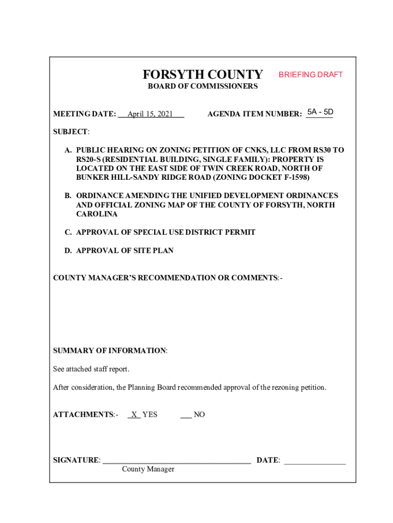 Fillable Online www.forsyth.ccAdminUploadsE UNIFIED DEVELOPMENT ORDINANCES AND OFFICIAL ZONING ...