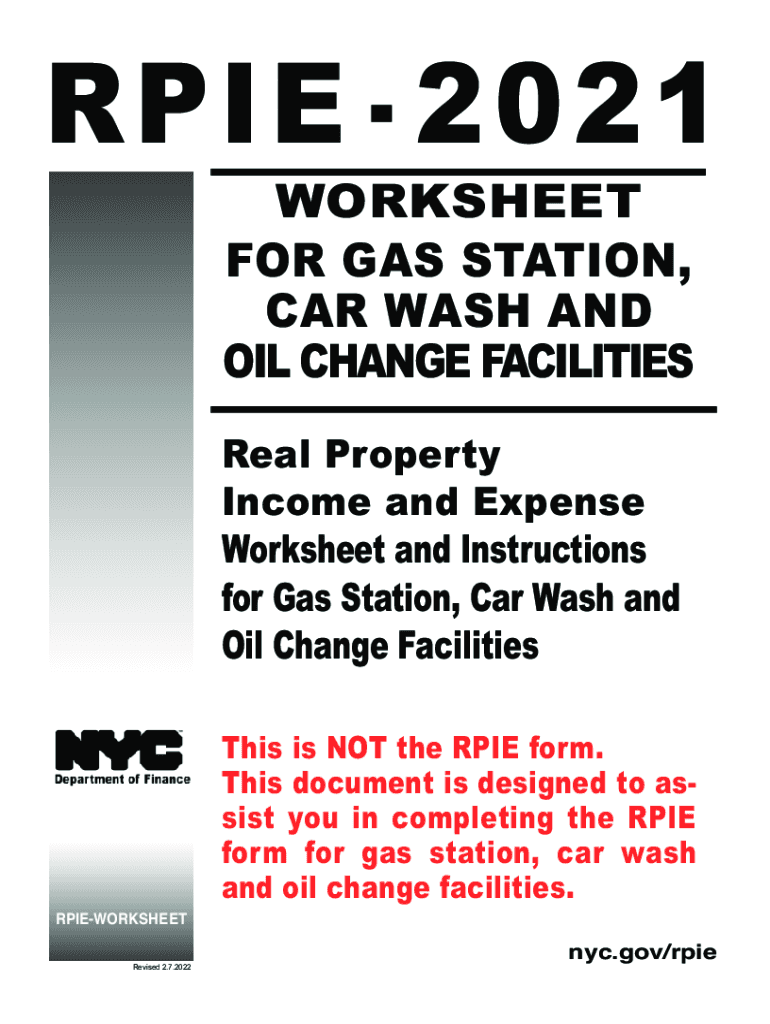 Fillable Online www1.nyc.govsitefinanceReal Property Income and Expense ...