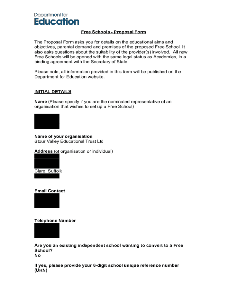 Fillable Online School Proposal Template - 10+ Free PDF Format ...