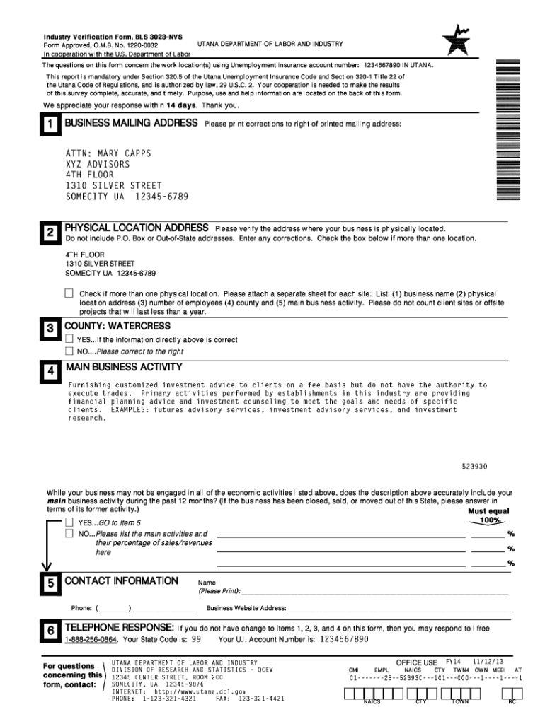 Fillable Online www.bls.govrespondentsarsOregon Employment Department ...