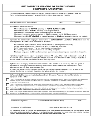 Fillable Online winn.tricare.milPortals22WACH Warfighter Refractive Eye Surgery Program ...
