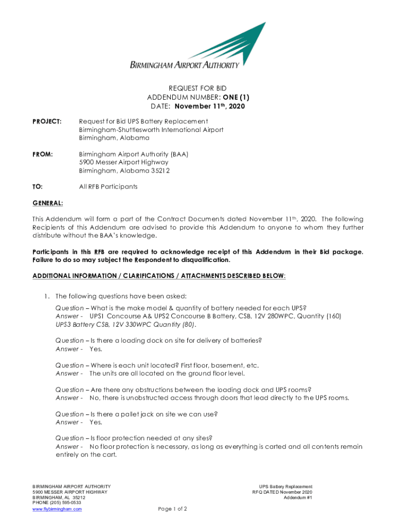 Fillable Online cms7files.revize.comedinburgtx06 ADDENDUMBID REQUEST ADDENDUM NUMBER ONE (1) Fax ...