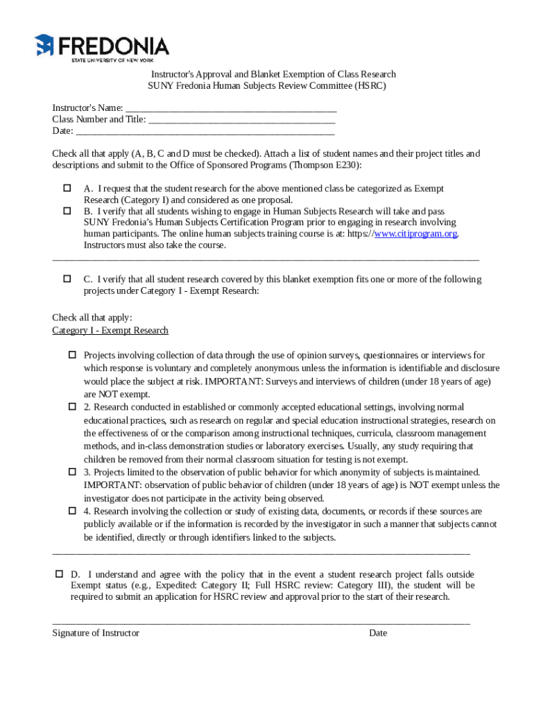 Instructor's Approval of Student Research 21 Doc Template | pdfFiller