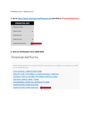 Fillable Online Verification Form Student Access - Alabama State Fax ...