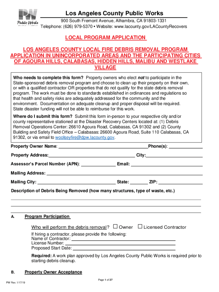 Fillable Online pw.lacounty.govepdUSTLos Angeles County Public Works ...