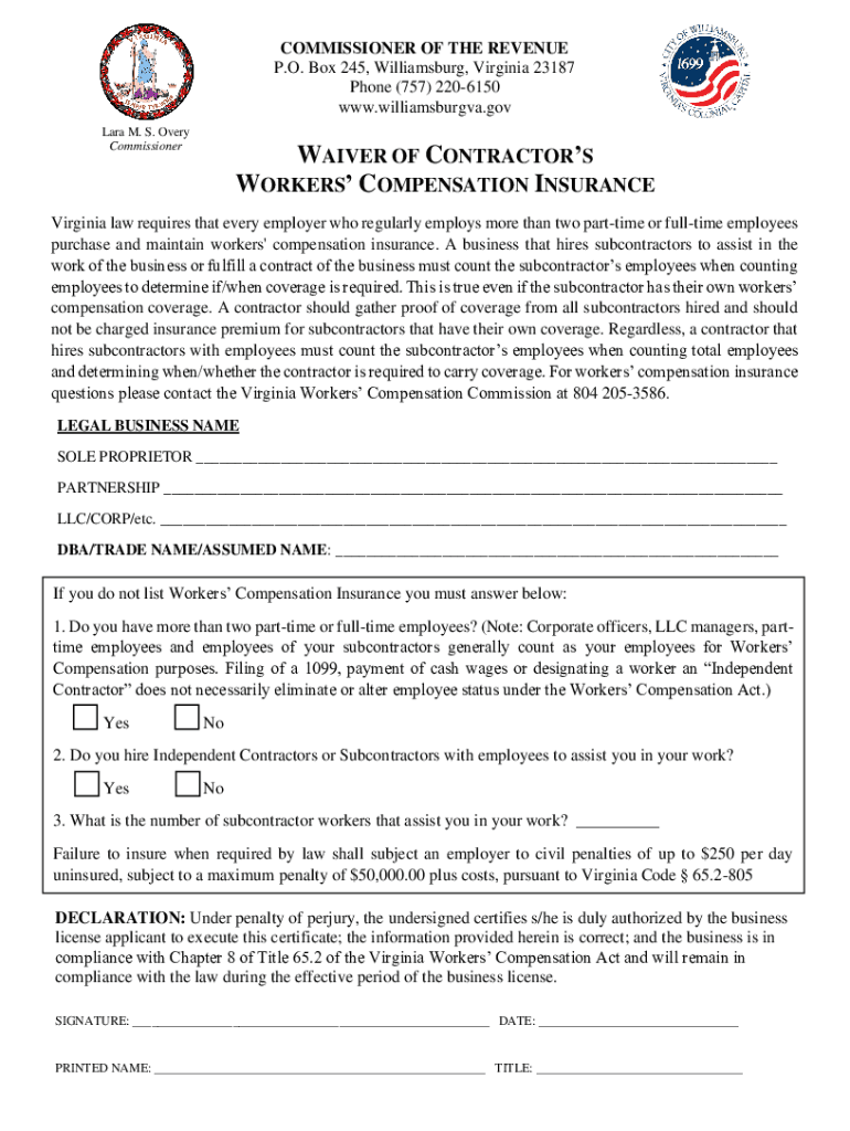 Fillable Online jamescitycountyva.gov385Commissioner of the Revenue ...