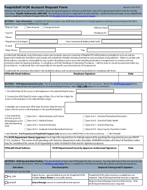 Fillable Online HCM Account Request Form. Source file for HCM Account Request form Fax Email ...