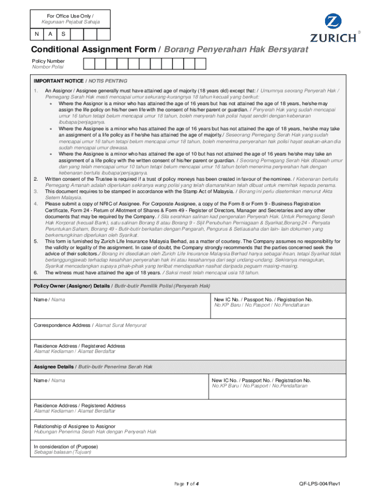 Fillable Online Fillable Online Get the Absolute Assignment Form ...
