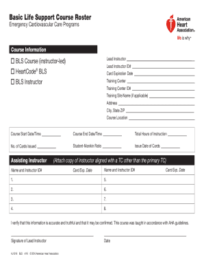 Fillable Online cpr.heart.org-media2021 Basic Life Support Instructor ...