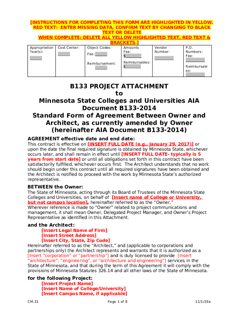 The Architect: - Minnesota State - Home Doc Template | pdfFiller