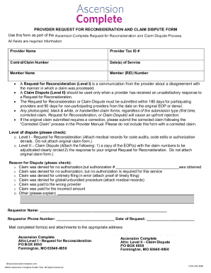 Fillable Online ambetter.coordinatedcarehealth.comcontentdamProvider Request for Reconsideration ...