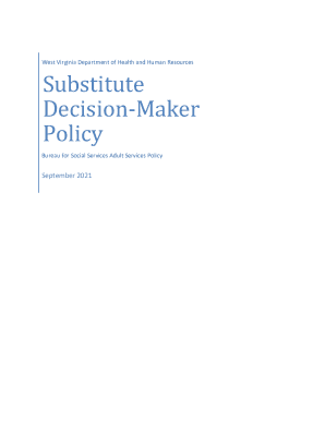 Fillable Online dhhr wv Substitute Decision-Maker Policy Fax Email ...