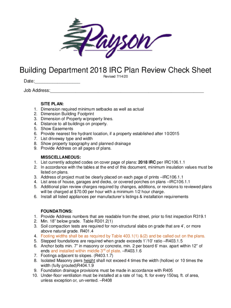 Fillable Online www.paysonaz.govcipaysonE-GovBuilding Department 2018 ...