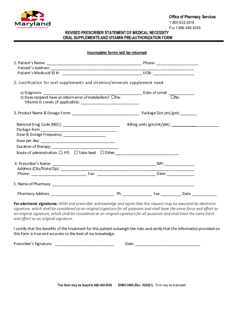 Fillable Online Office of Pharmacy Services REVISED PRESCRIBER ...