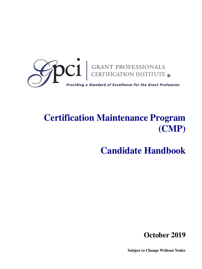 Fillable Online CMP Certified Maintenance Professional Program Sample ...