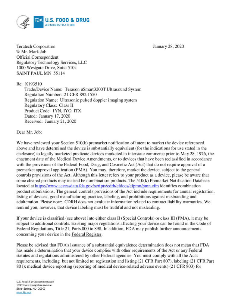 Fillable Online www.accessdata.fda.govscriptscdrh510(k) Premarket ...