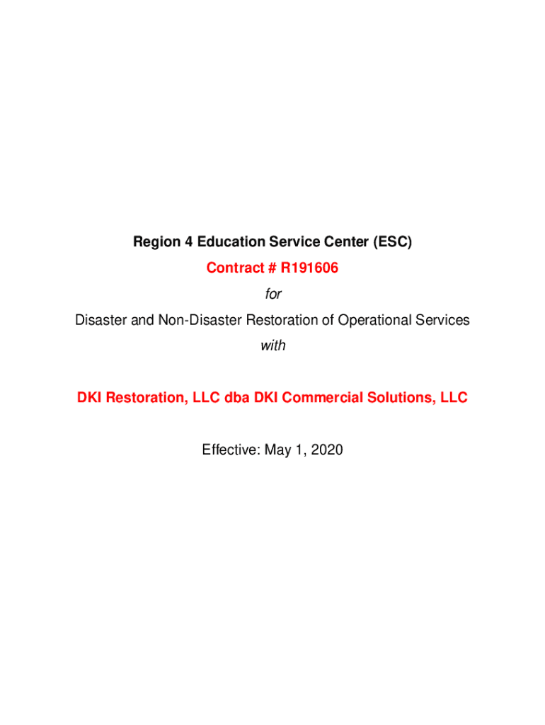 Fillable Online Region 4 Education Service Center (Region 4 ESC herein ...