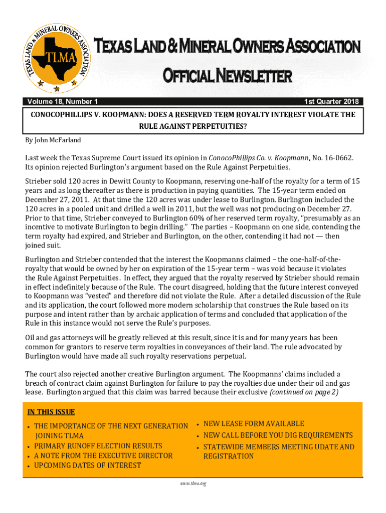 Fillable Online www.casemine.comjudgementusConocophillips Co. v. KoopmannNUMBER 13-14-00402 ...