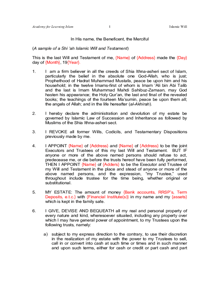 Fillable Online (PDF) In the name of Allah, the Beneficent, the ...