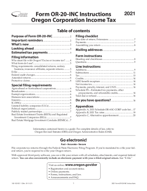 Fillable Online www.oregon.govDORformsOregon Corporation Excise Tax ...