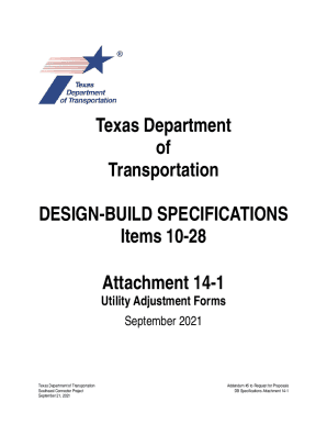 Fillable Online ftp dot state tx Texas Department of Transportation ...
