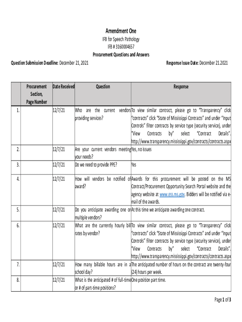 Fillable Online srm.magic.ms.govSAPEBPAmendment One - srm.magic.ms.gov ...