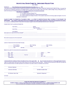 Fillable Online ARC Improvement Request Form 07.08.2021 Fax Email Print ...