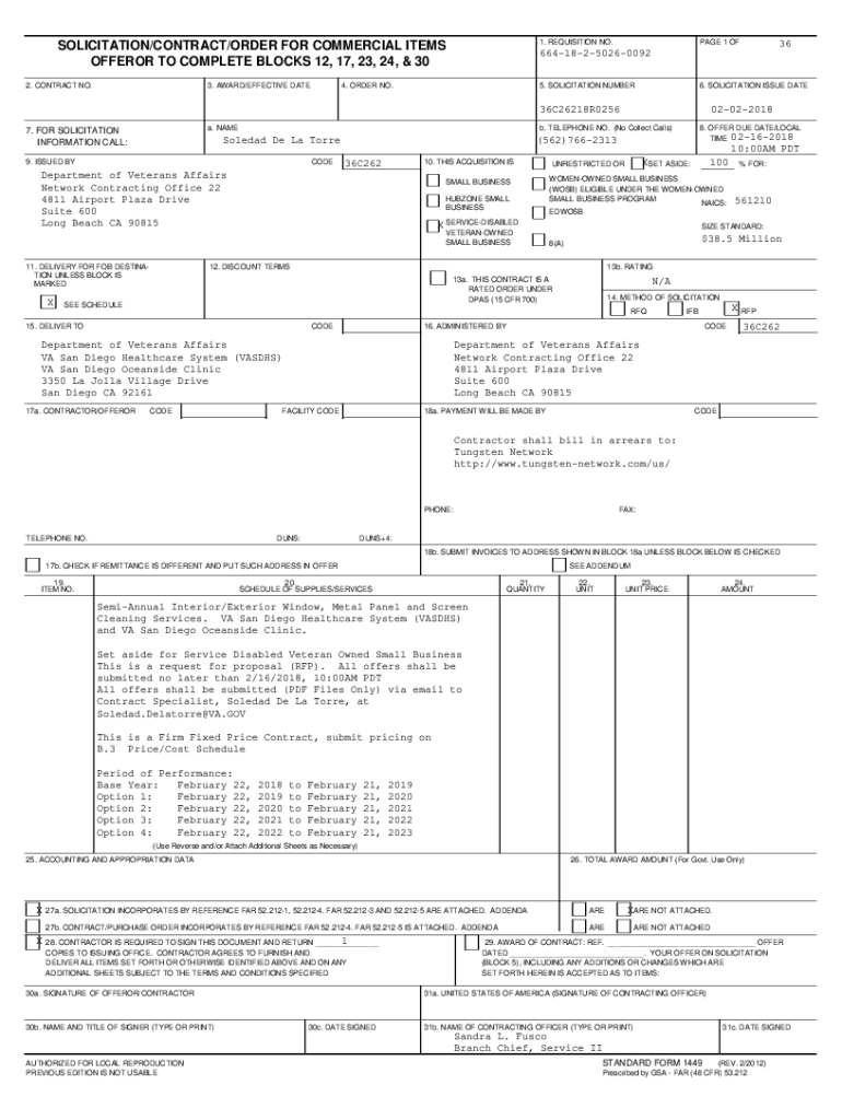 Fillable Online COMBINED SYNOPSIS/SOLICITATION - vendorportal.ecms.va.gov Fax Email Print ...