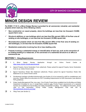 Fillable Online Minor design review DefinitionLaw Insider Fax Email ...