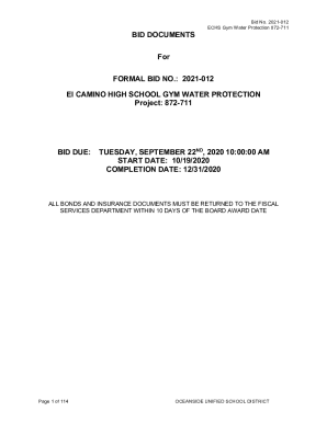 Fillable Online Bid No. 20-21-12 CUPCCAA Formal Bid and Contract ...
