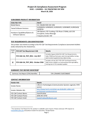 Fillable Online Project 25 Compliance Assessment Program - DHS Fax ...