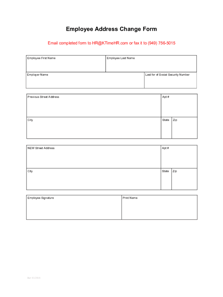 Fillable Online Change of Address - Human Resources - UMBCFREE 7 ...