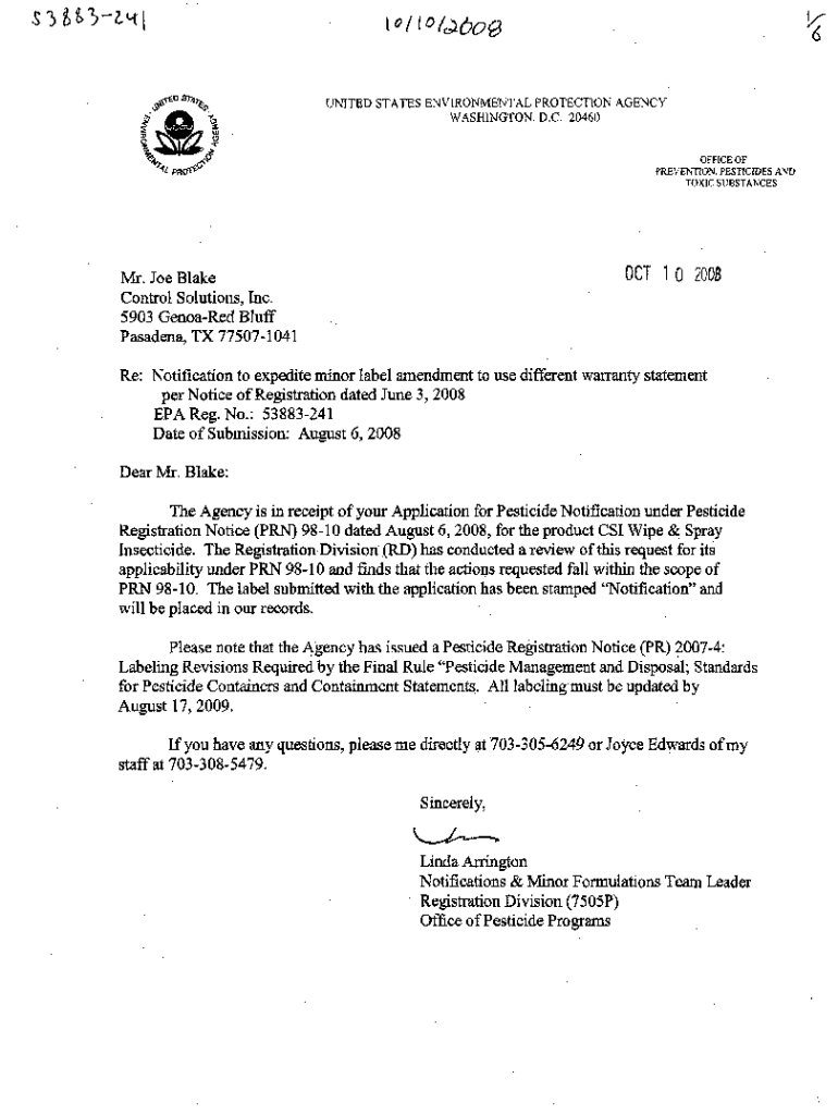 Fillable Online U.S. EPA, Pesticide Product Label, CSI WIPE & SPRAY ...