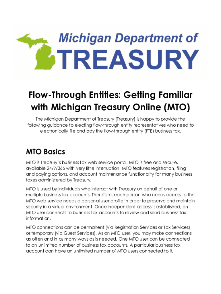 Fillable Online Flow-Through Entity Tax - michigan.gov Fax Email Print ...