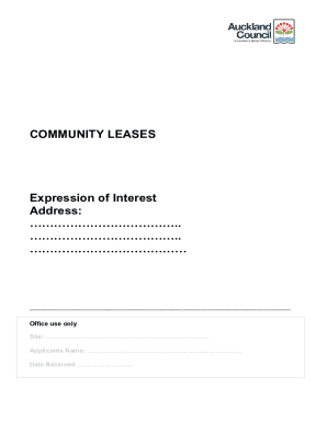 Fillable Online Expression of interest application form Fax Email Print - pdfFiller