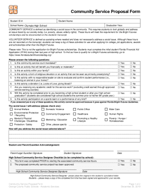 Fillable Online Community Service Proposal Form - wekivahs.ocps.net Fax ...