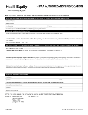 Fillable Online HIPAA Authorization Revocation Form - US Legal Forms Fax Email Print - pdfFiller