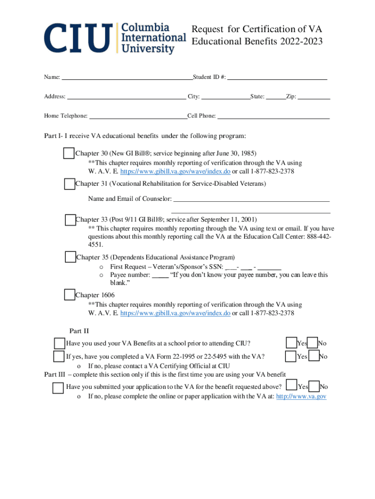 Fillable Online HOW TO CERTIFY FOR GI BILL BENEFITS** - Cert Request Form Fax Email Print ...