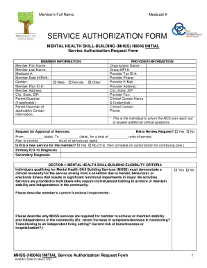 Fillable Online providers.anthem.com docs gppSERVICE AUTHORIZATION FORM ...