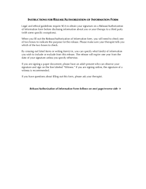 Fillable Online southwestcounseling.orgwp-contentuploadsINSTRUCTIONS FOR RELEASE/AUTHORIZATION ...