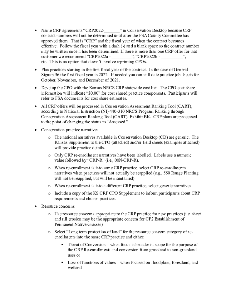 Fillable Online www.nrcs.usda.govwpsPANRCSConsumptionKANSAS CONSERVATION RESERVE PROGRAM ...