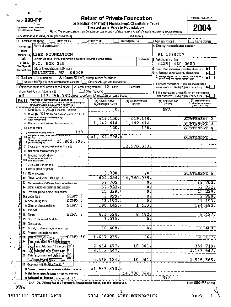 Fillable Online www.pdffiller.com76447705--990-PF1-Form-ReturnFillable ...