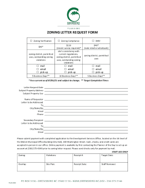 Fillable Online ZONING LETTER REQUEST FORM Fax Email Print - pdfFiller