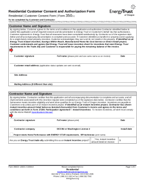 Residential Incentive Customer Consent - Energy Trust Doc Template ...