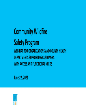 Fillable Online Community Wildfire Safety Program. Community Wildfire ...