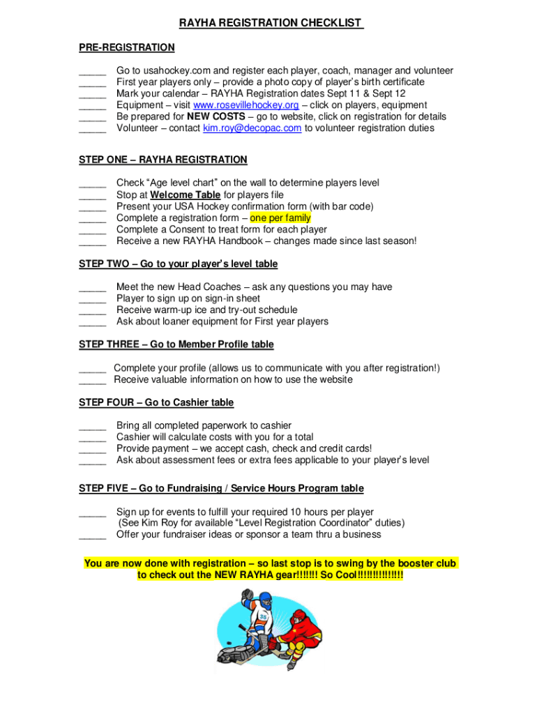 Fillable Online Pre-Registration Checklist - Academic Advising ... Fax Email Print - pdfFiller