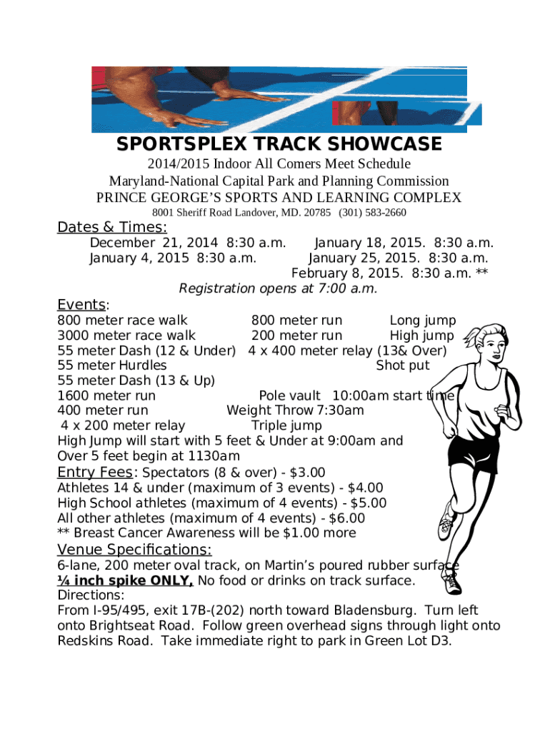 Online SPORTSPLEX TRACK SHOWCASE Fax Email Print ... Doc Template ...