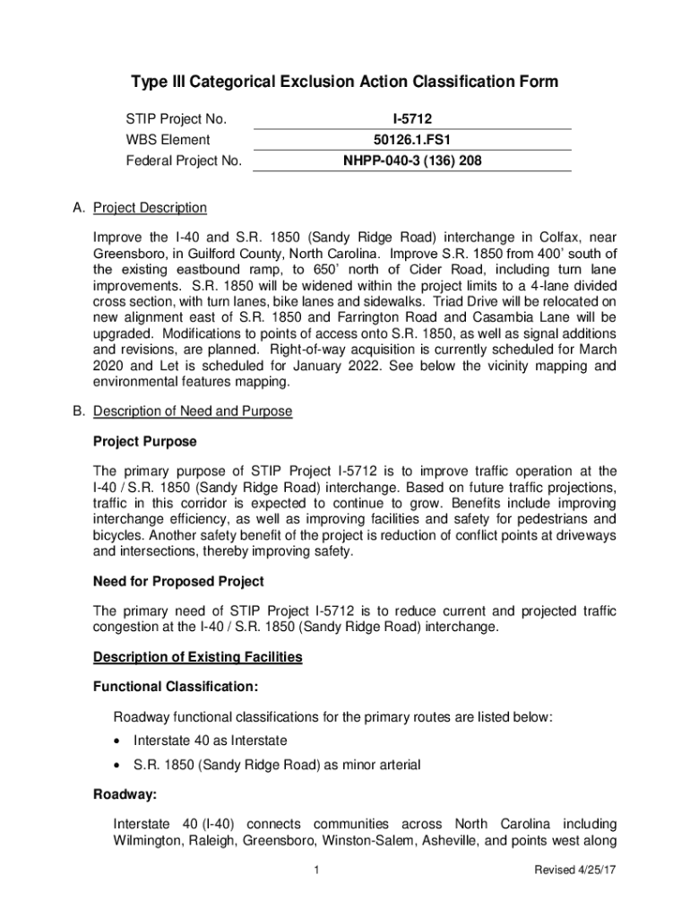 Fillable Online Fillable Online Type III Categorical Exclusion Action ...