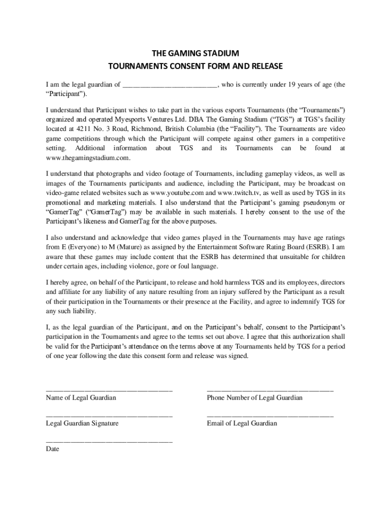 Fillable Online www.thegamingstadium.com wp-content uploadsTHE GAMING ...